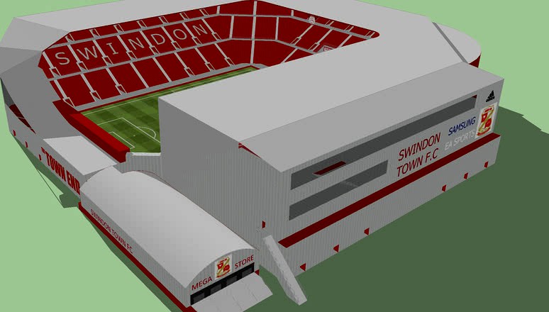 New swindon town stadium 3d model