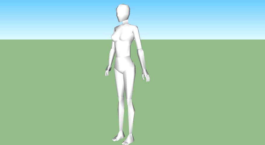 Positionable Female template V3 3d model
