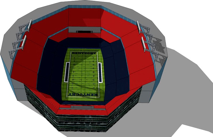 american football stadium 3d model