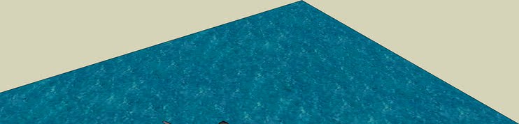 man drowning in pool 3d model