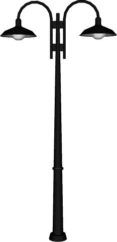 Double arch lamp post 3d model