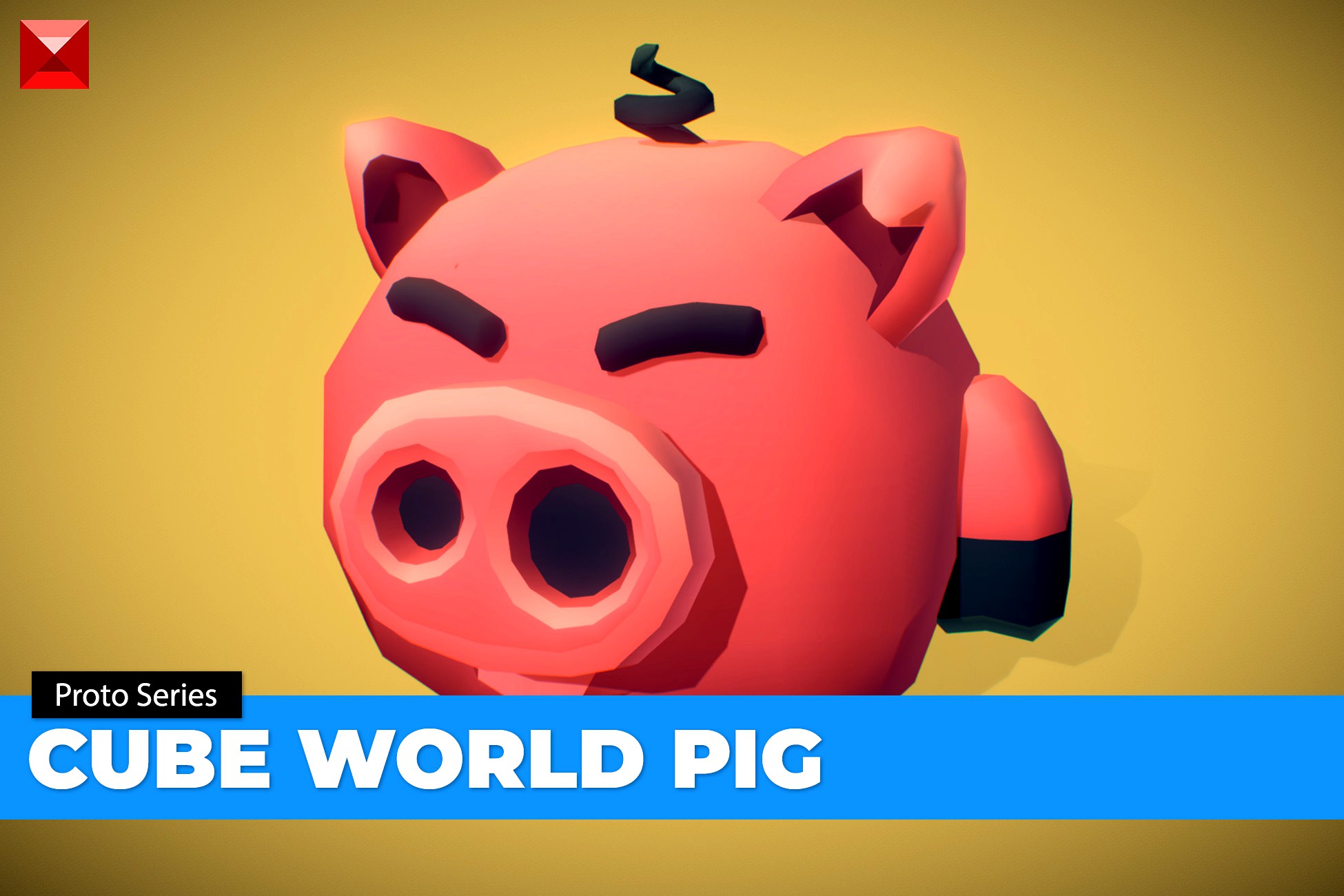 Cube World Pig Melvin - Proto Series 3d model