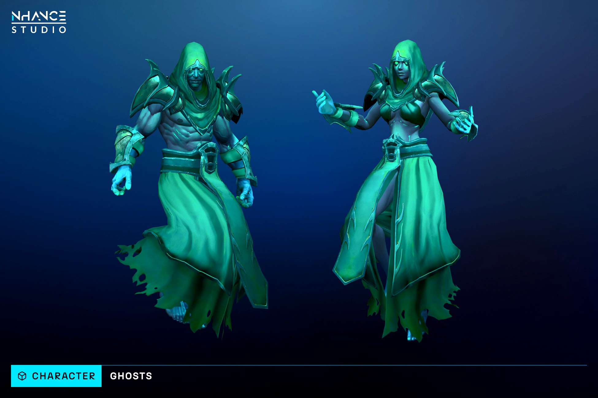 Modular Stylized Fantasy Ghosts 3d model