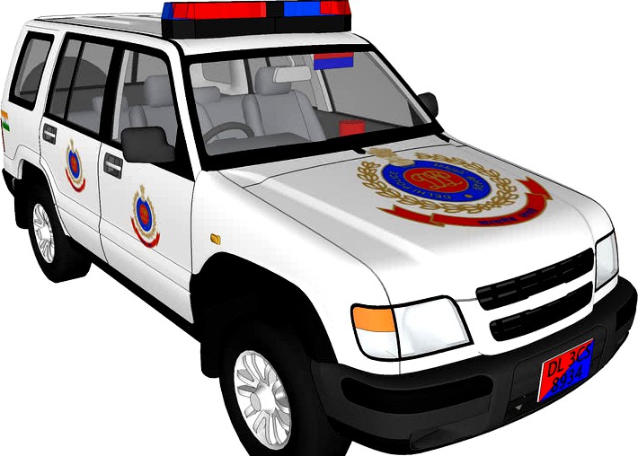 DELHI POLICE CHEVROLET TAVERA POLICE VEHICLE CAR OF INDIAN POLICE 3d model