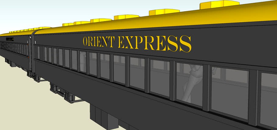 orient express passenger cars 3d model