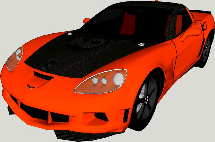 Custom Corvette C6 3d model