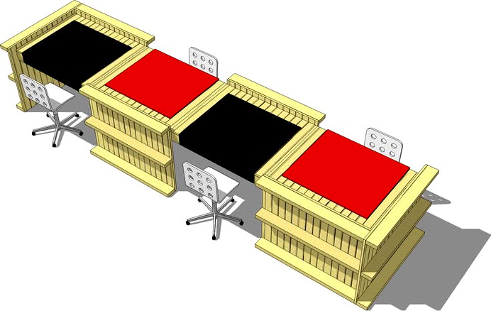 PuP table tf-Z4-750 + BL800700120 3d model