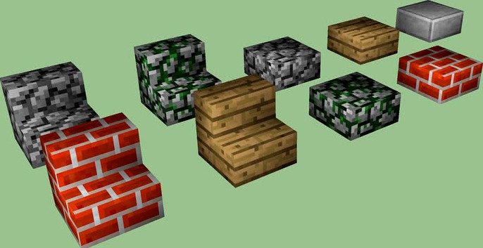 minecraft steps 3d model