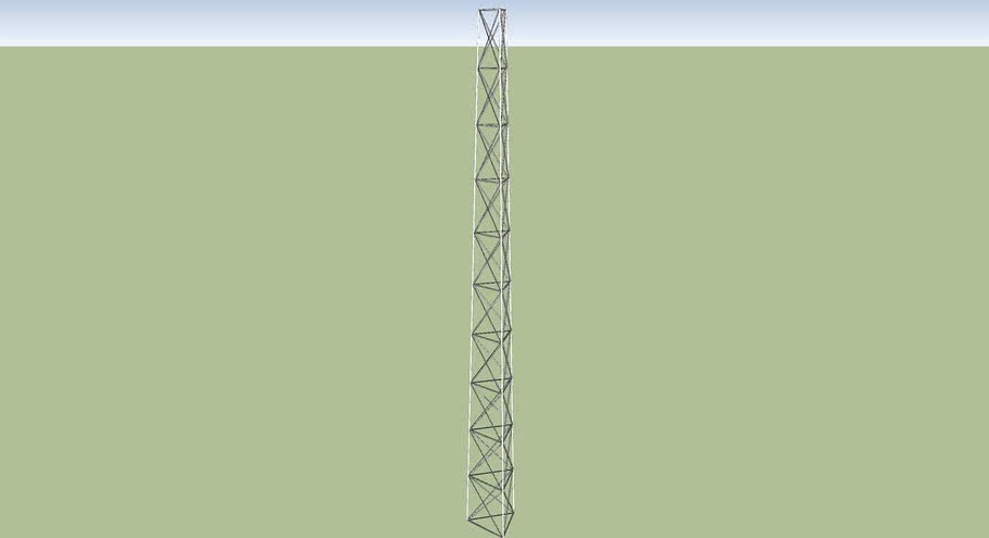 3-sided self standing lattice antenna tower 3d model