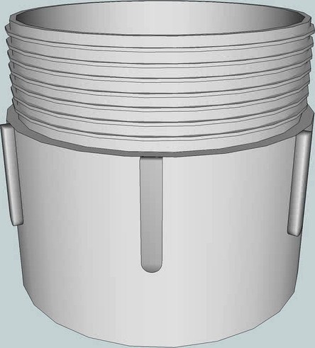 4' PVC Electrical Connector 3d model