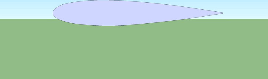 airfoil NACA 0015 3d model