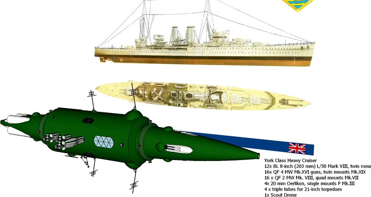 York-Class Heavy Cruiser 3d model