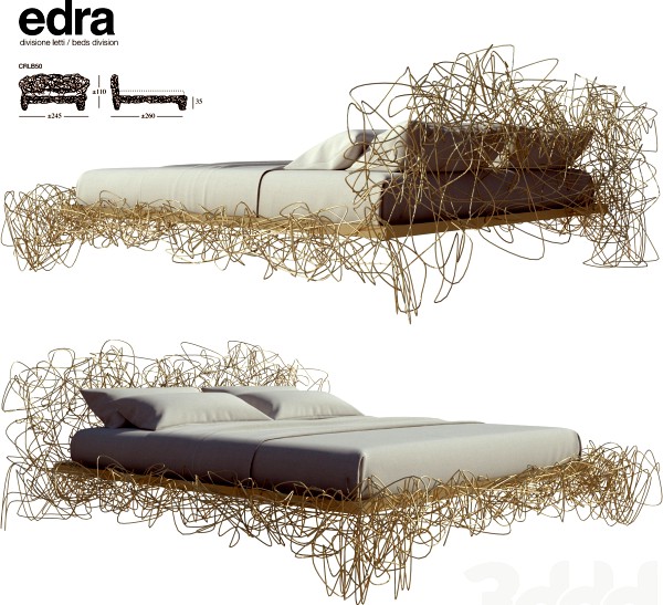 EDRA Corallo Bed, beds division 3d model