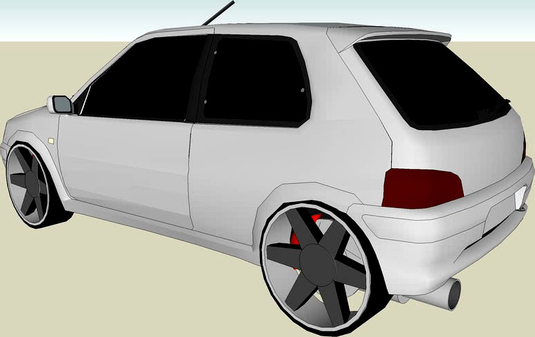 Modified Peugeot 106 (Quicksilver) 3d model