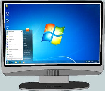 windows desktop. 3d model