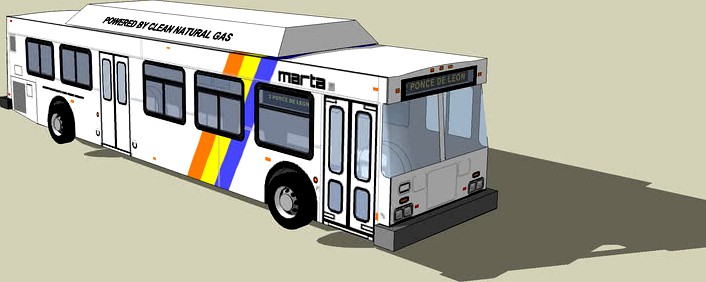 MARTA Bus - New Flyer C40LF 3d model