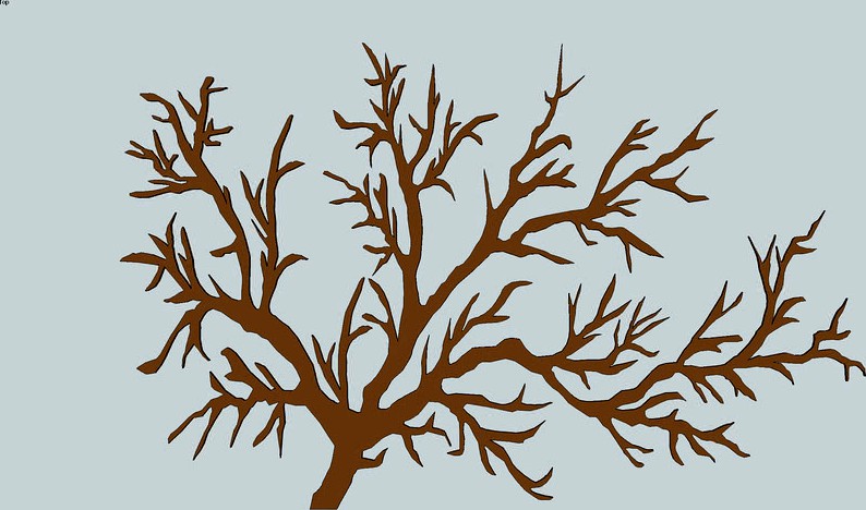 silhouette siluet tree vector 2d agac cnc 3d model