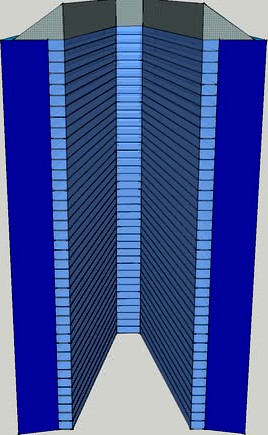 V-Shaped skyscraper 3d model