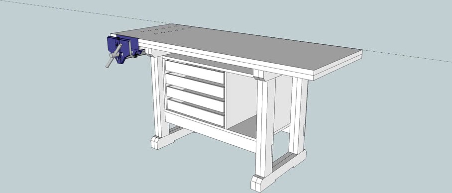 Simple Workbench 3d model
