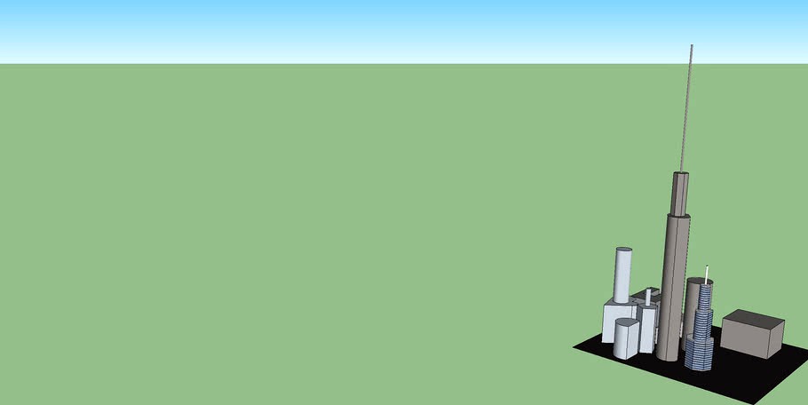 SketchUp City Skyscraper Area 3d model