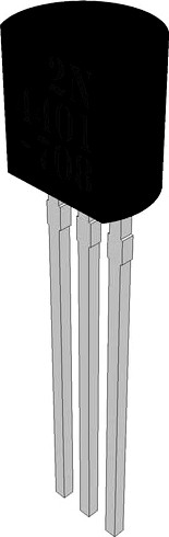 Transistor TO92 3d model