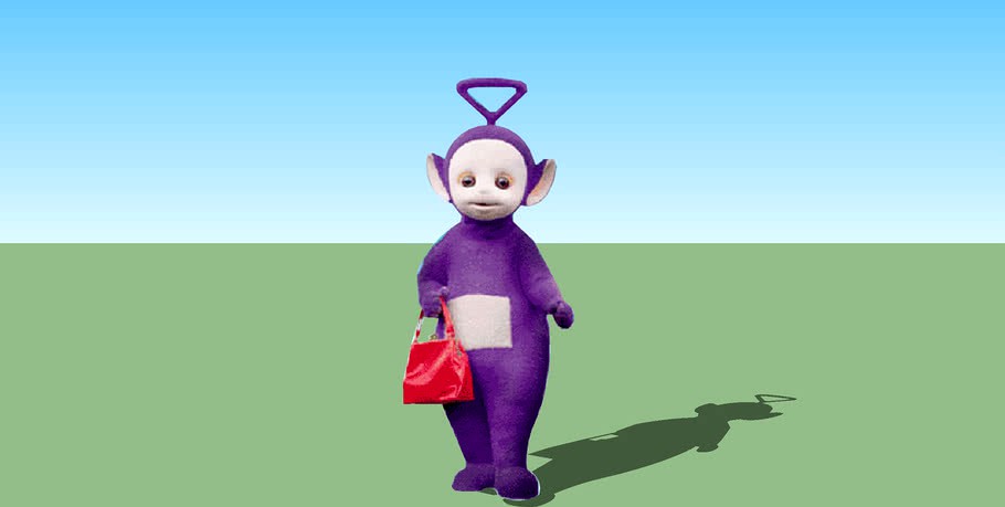 Tinky Winky 2D People : Teletubbies 3d model
