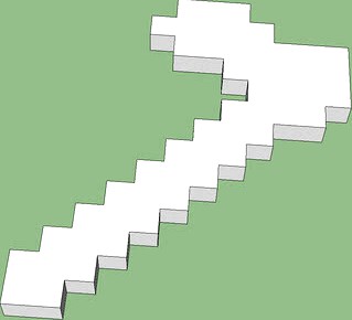 Minecraft hoe 3d model