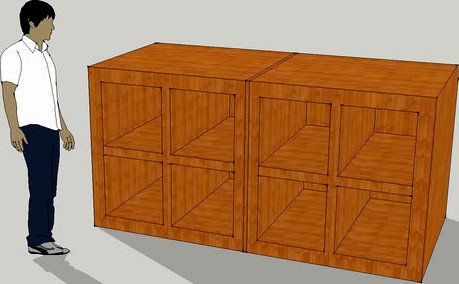 Wooden Cubbies 3d model