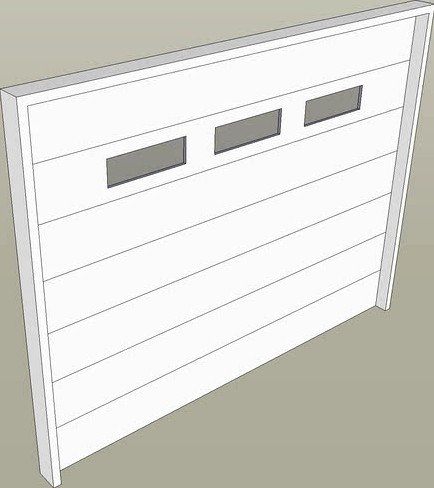 Configurable, animated garage door 3d model