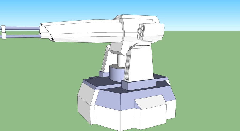 Chain Gun turret 3d model