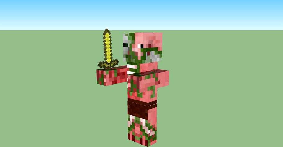 Minecraft Mobs - Zombie Pigman 3d model