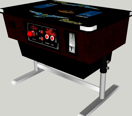 Phoenix arcade game cocktail style 3d model