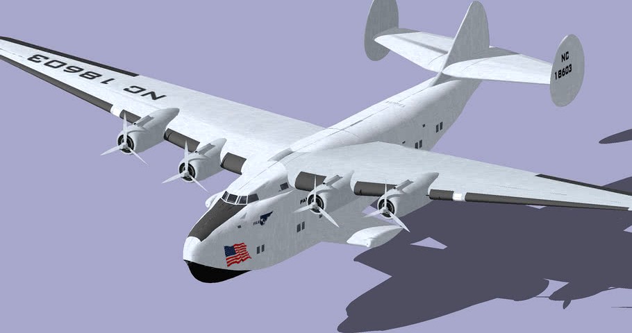 Boeing B-314 Pan Am Yankee Clipper Seaplane 3d model