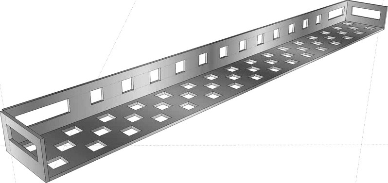Vex Robotics Chassis Rail 2x1 3d model