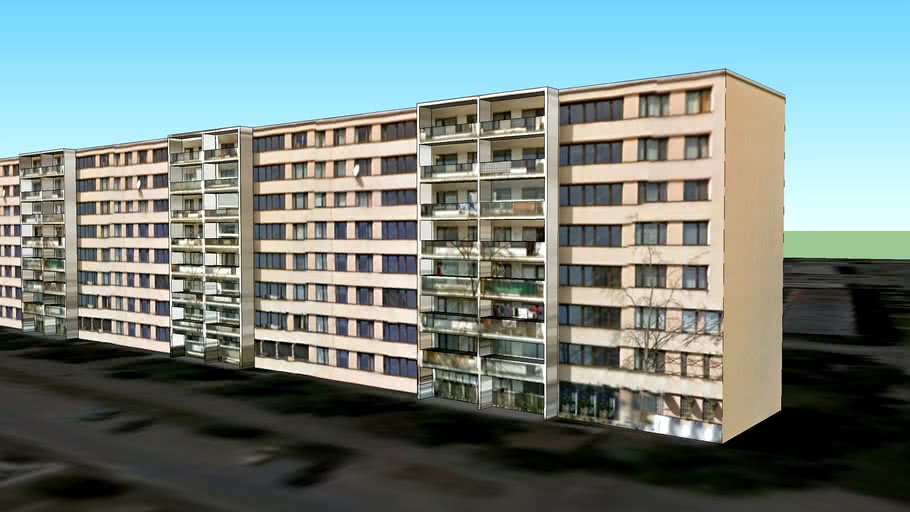 panelak Kavčí hory 3d model