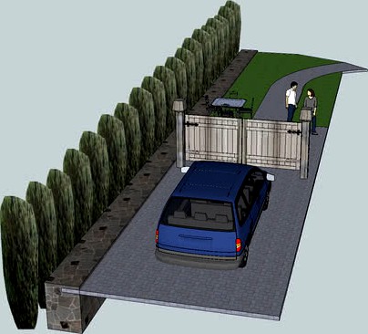 patio driveway 3d model