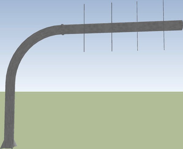 Curved-Pole Gantry 3d model