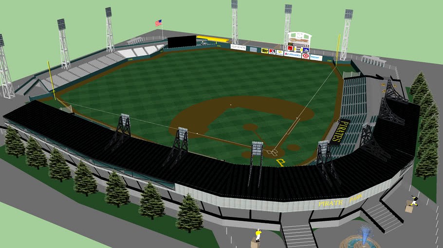 Minor League Baseball Stadium 3d model