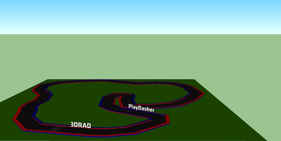 Simple Race Track/Circuit 3d model