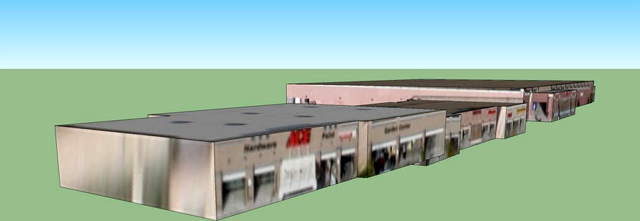 KMart, Ace & Strip Mall 3d model