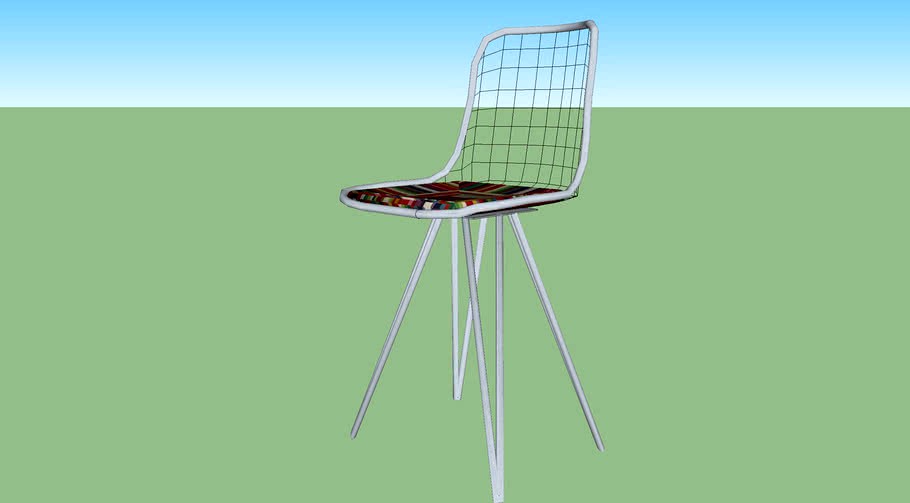 Wire mesh stool 3d model