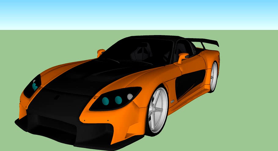 Han's Mazda RX7(Tokyo Drift) 3d model