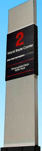 2 WTC Old Plaza Sign 3d model