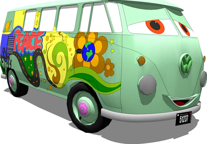 Disney Cars - Fillmore (The Hippie Van) 3d model