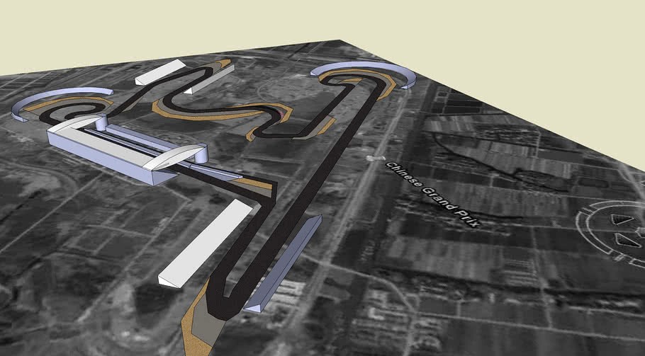 F1:Shanghai International circuit 3d model