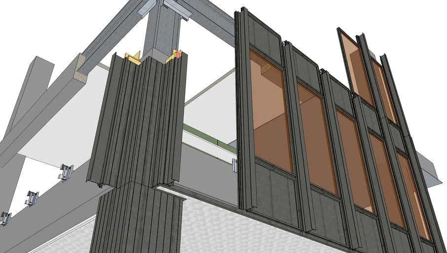 Seagram Building. DETALLE 3d model