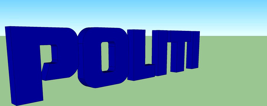 Politi logo 3d model