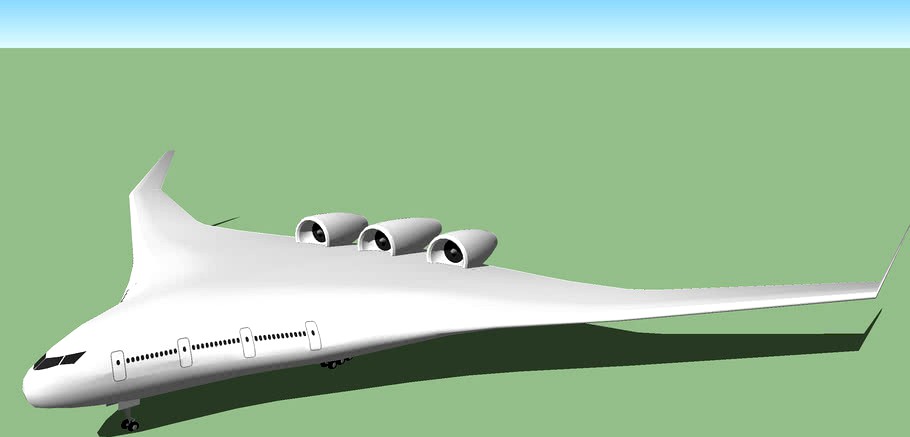 BWB {Boeing BWB; Blended Wing Body; Concept; 1Mb} 3d model