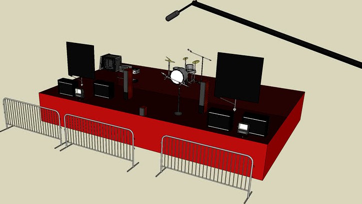 stage setup 3d model