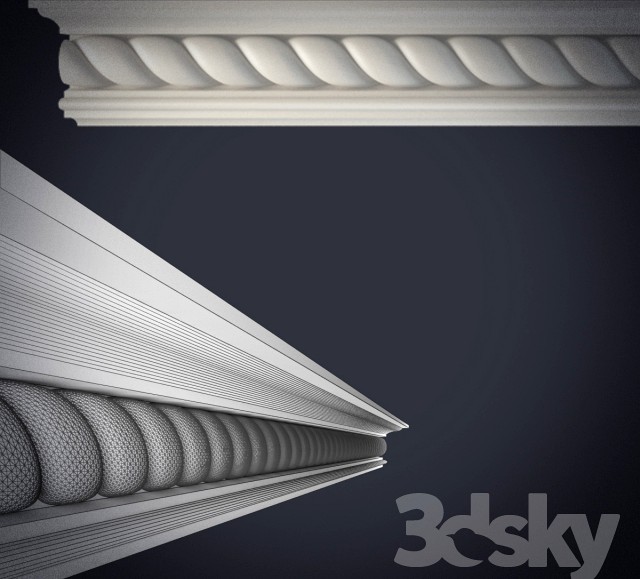 Gypsum cornice 3d model